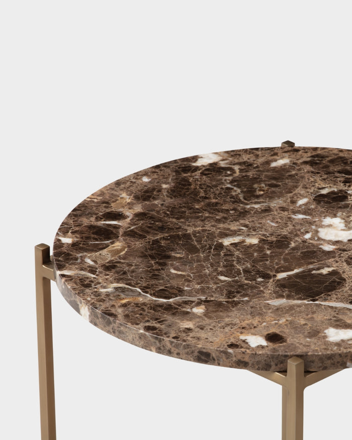 Circle Table - Occasional Table - Dark Emperador marble