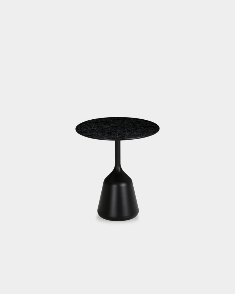 Coin Side Table - High - Black oak