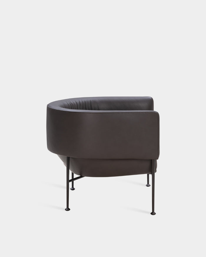 Collar Lounge Chair - Large - Parma col. Graphite